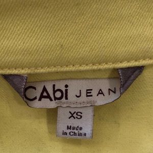 CAbi | Jackets & Coats | Cabi Light Neon Yellow Denim Jacket | Poshmark